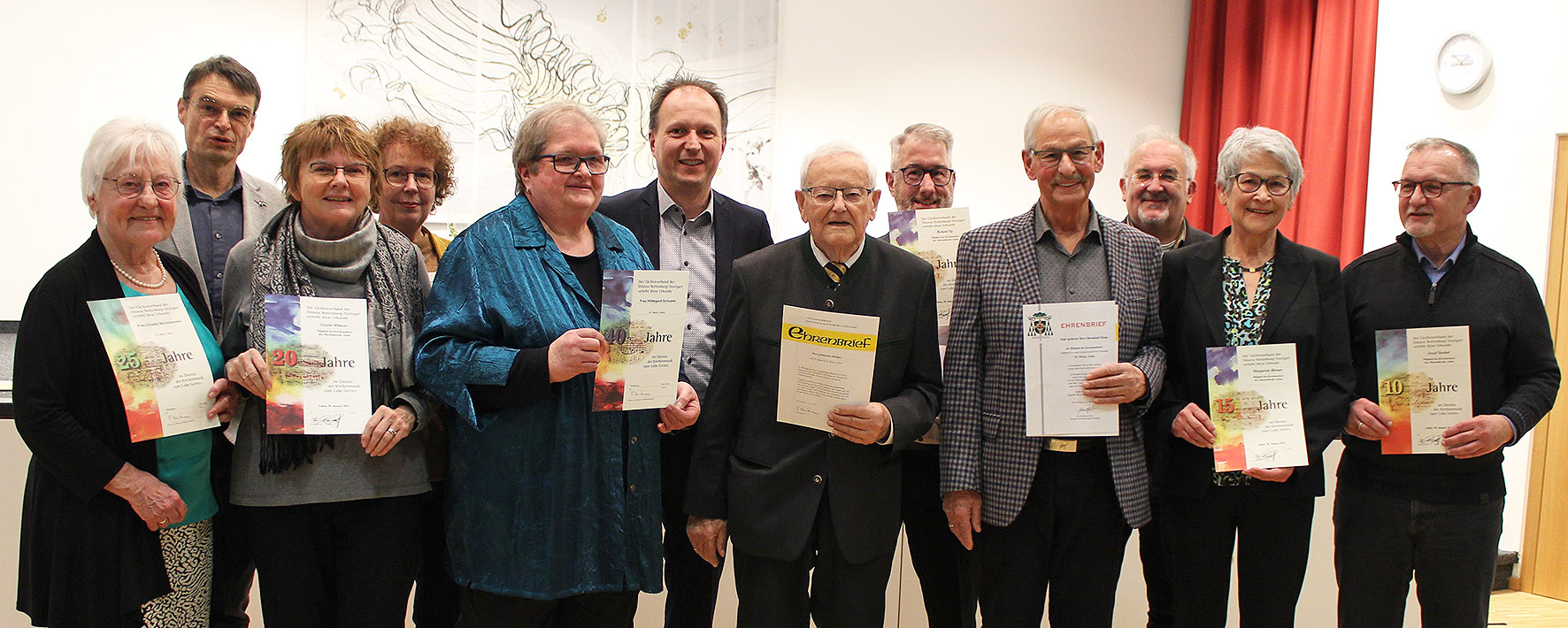 Zahlreiche Ehrungen beim Chor der Marienkirche - Katholische Kirche Aalen